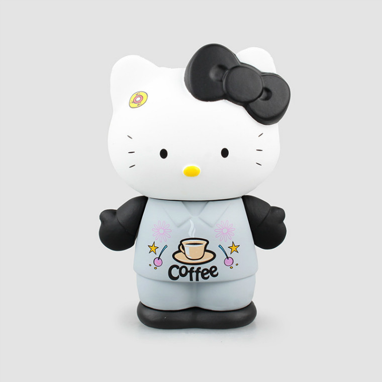 Q版6款彩色Hello Kitty KT猫 手办摆件 白色(黑色蝴蝶结)_其他_欧凡雅动漫周边_欧凡雅动漫批发网