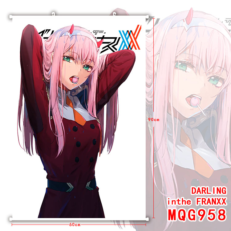 DARLING in the FRANXX 白色塑料杆布画挂画MQG958_其他_欧凡雅动漫周边_欧凡雅动漫批发网