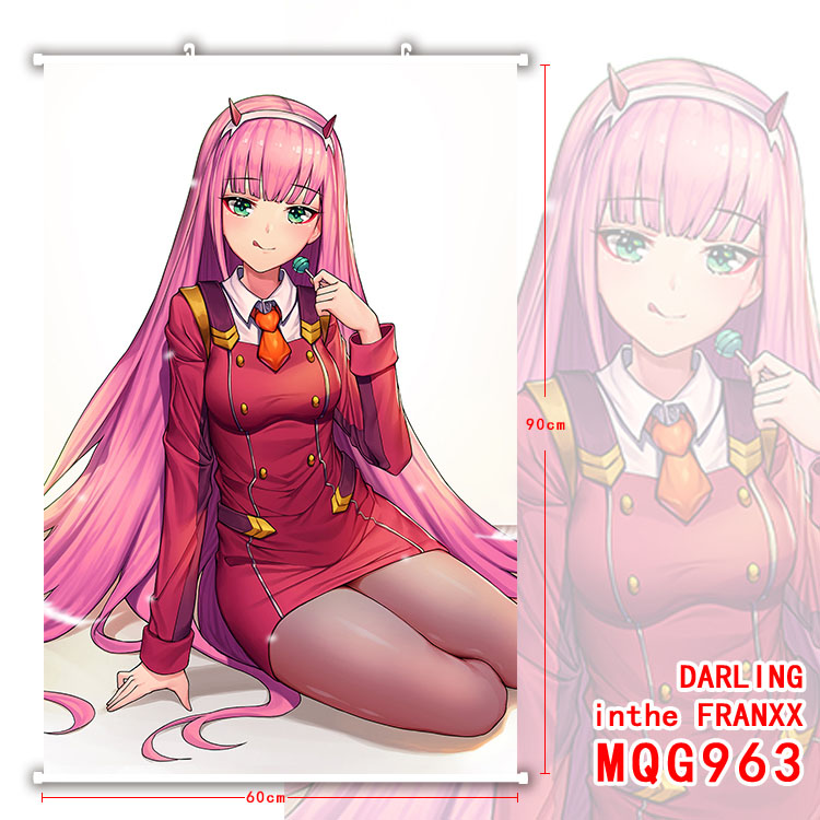 DARLING in the FRANXX 白色塑料杆布画挂画MQG963_其他_欧凡雅动漫周边_欧凡雅动漫批发网