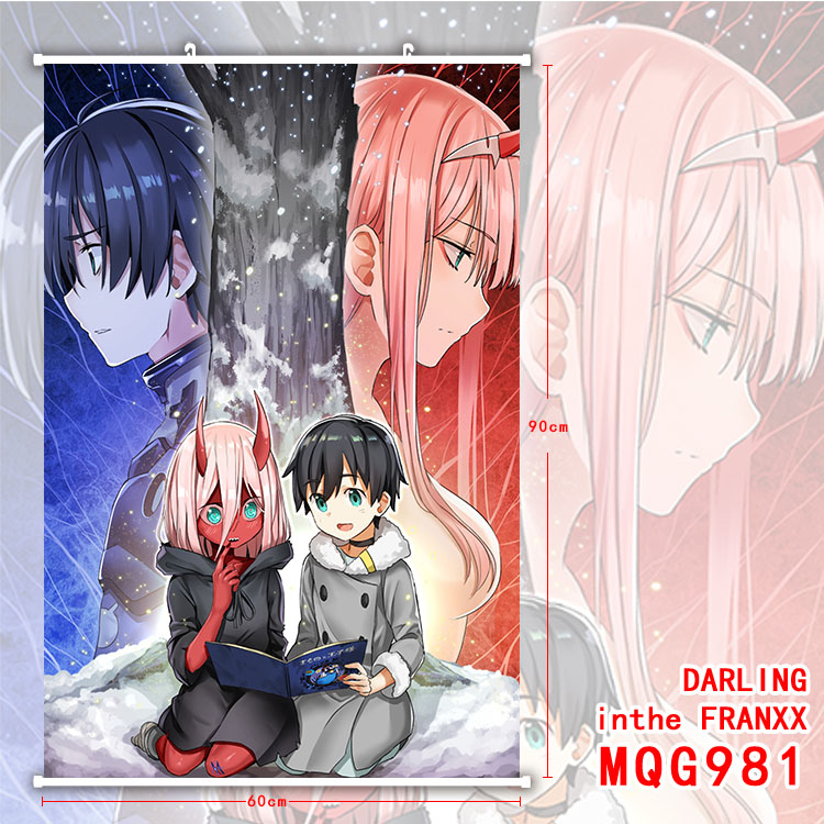 DARLING in the FRANXX 白色塑料杆布画挂画MQG981_其他_欧凡雅动漫周边_欧凡雅动漫批发网